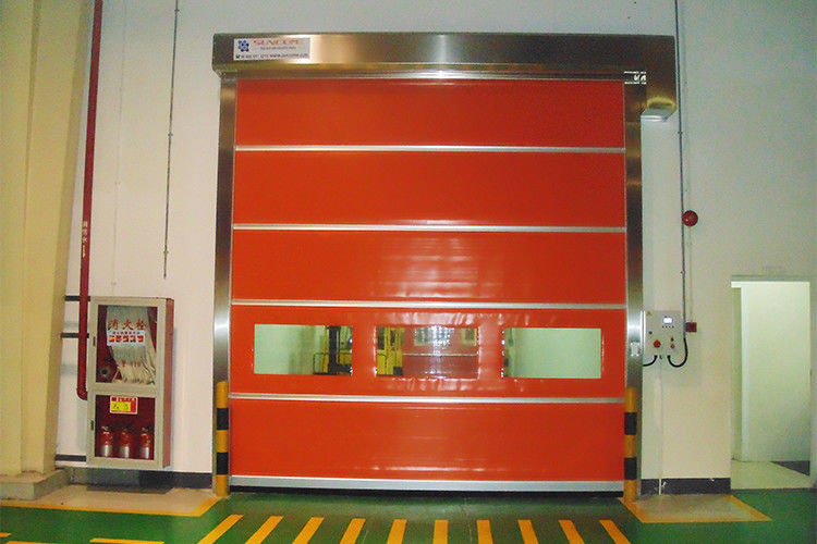 Industrial Colorful PVC High Speed Roll Up Door Stronger Wind Bar In ...
