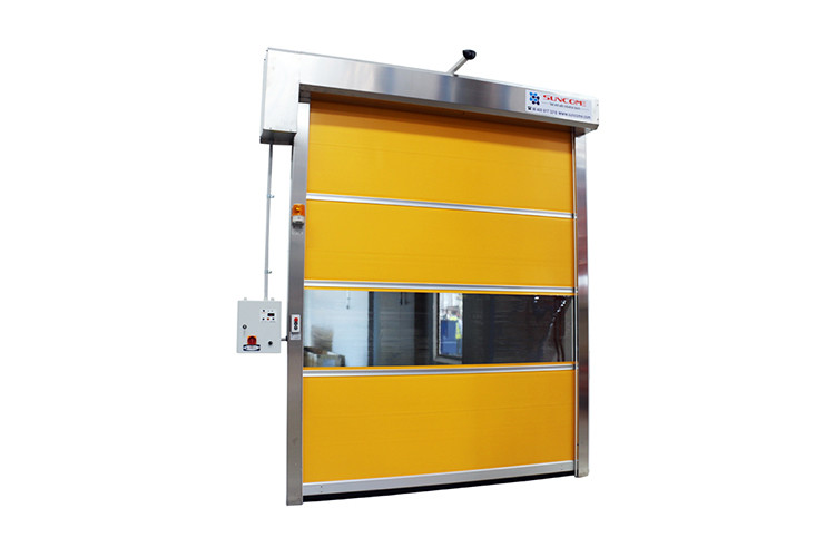Colorful PVC High Speed Roll Up Door Stronger Wind Bar In External Area